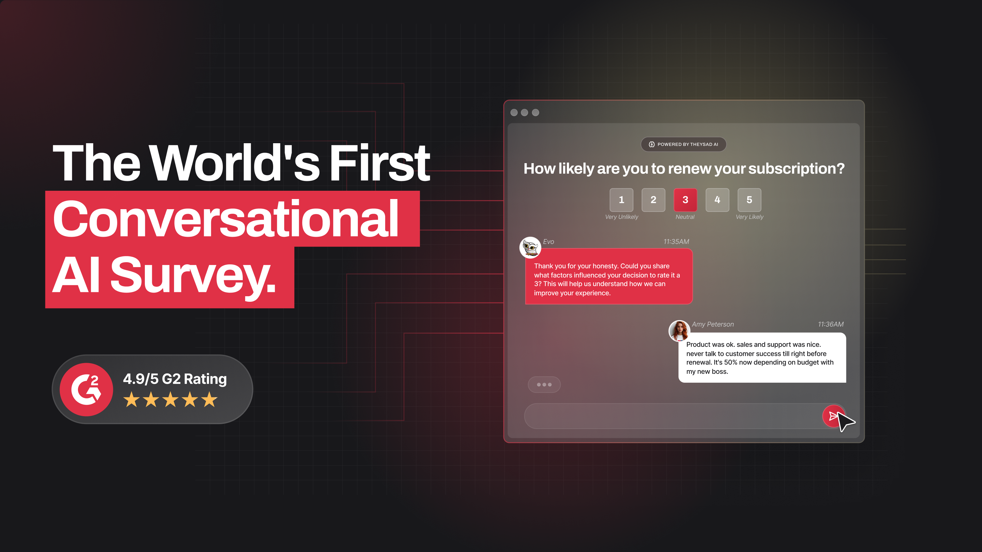TheySaid AI · The world's first conversational survey